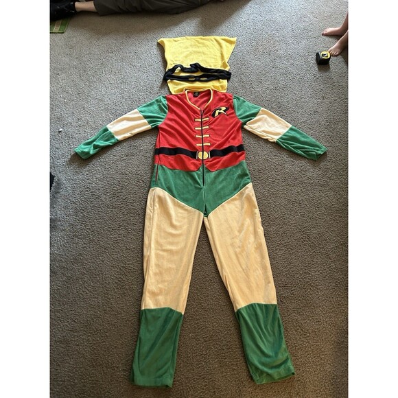 DC Comics | Other | Dc Comics Batmans Robin Zip Up Pajama One Piece ...